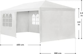 Juskys Párty stan 3x6 m - bílá
