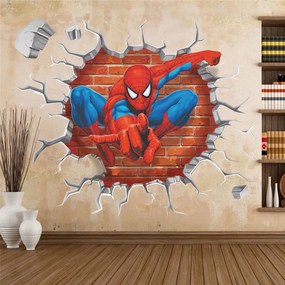 Živá Zeď Samolepka na zeď Spiderman ze zdi
