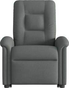 Elektrické zvedací polohovací křeslo tmavě šedé textil 3303275