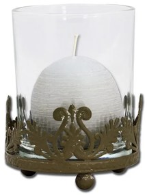 Svícen na čajovou svíci Patio - šedá patina