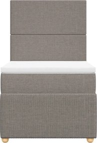 Box spring postel s matrací taupe 100 x 200 cm textil 3291964