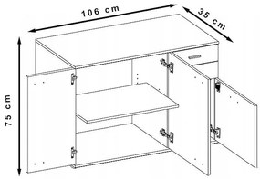 Komoda MYKK 1 švestka