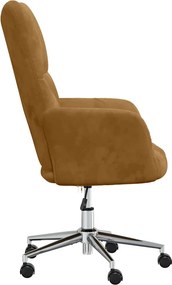 Relaxační křeslo hnědé samet 328169