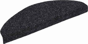 Schodové rohože samolepicí 5 ks 65 x 21 x 4 cm černé, půlkulaté, velké 149702