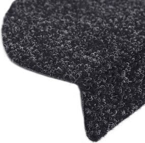 Schodové rohože samolepicí 30 ks 56 x 17 x 3 cm černé, půlkulaté 3365681