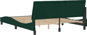 Rám postele bez matrace Hanko tmavě zelená 160 x 200 cm samet 3207858