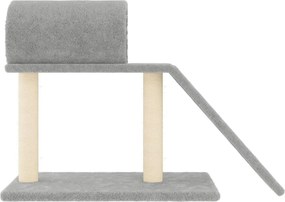 Škrabadlo pro kočky s tunelem a žebříkem světle šedé 55,5 cm 171790