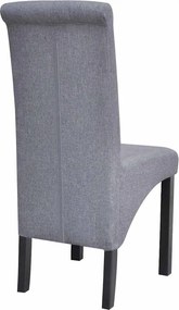 Jídelní židle 4 ks světle šedé textil 272245
