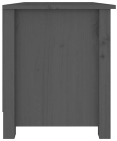 Lavice s botníkem šedá 70 x 38 x 45,5 cm masivní borovice - Default Title