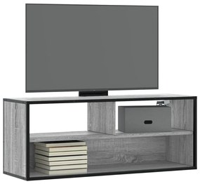 TV skříňka šedá sonoma 100x31x39,5 cm kompozitní dřevo a kov