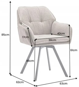 Taupe otočná židle Lounger