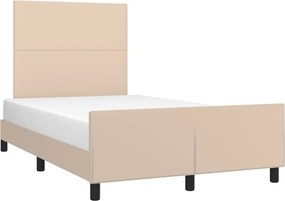 Rám postele bez matrace cappuccino 120x190 cm umělá kůže 3270553