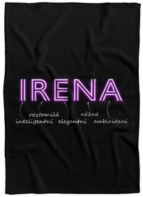 Deka Ženská jména – NEON (Jméno: Irena, Podšití beránkem: NE)