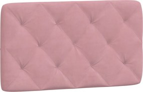 Postel s matrací růžová 80 x 200 cm samet 3208627