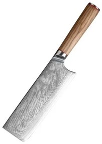FUJUNI damaškový nůž Cleaver 7" (180 mm) Olive AUS-10v
