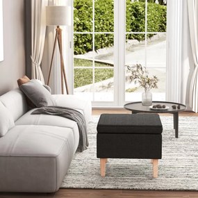 Stolička s dřevěnými nohami černá textil 329427
