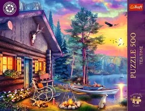 TREFL Puzzle Premium Plus Tea Time: Přístav za soumraku / 500 dílků /