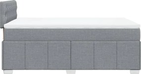 Box spring postel s matrací světle šedá 120x190 cm textil 3287014