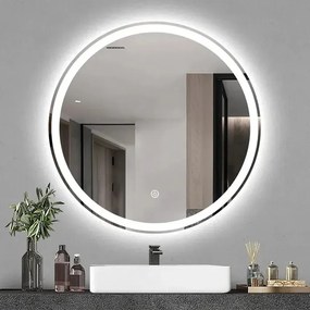 Tutumi Zrcadlo ⌀50 cm s regulovatelným LED osvětlením HOM-09517