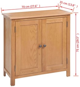 vidaXL Marketos Komoda 70 x 35 x 75 cm masivní dubové dřevo