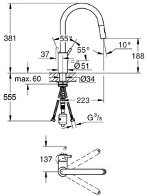 Grohe Concetto  Baterie dřezová, DN 15, Supersteel 31483DC2