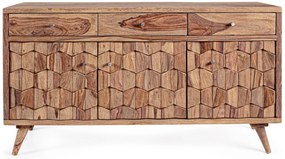 BIZZOTTO Dřevěná komoda KANT hnědá 77x132 cm 0746518