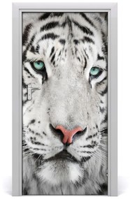 Samolepící fototapeta na dveře Bílý tygr 85x205 cm