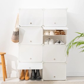 Přenosná modulární skříňka na boty - InnovaGoods - bílá