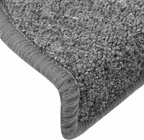 Schodové rohože 30 ks 65 x 24 x 4 cm tmavě šedé, půlkulaté, velké 3365761