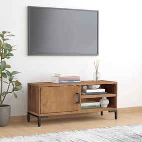 vidaXL TV stolek hnědý 90 x 30 x 40 cm masivní borové dřevo