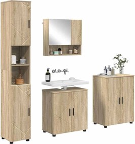 Sada koupelnového nábytku 4 ks Sonoma dub 61 x 35 x 64 cm 3393005