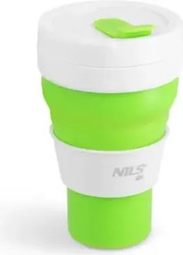 NILS Camp NC4103 600ml světle zelený / Skládací silikonový hrnek