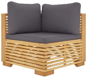 9dílná zahradní sedací souprava s poduškami masivní teak,  3100890