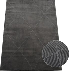 BE Koberec Zurich 1903 DARK GREY - šedý obdélníkový Rozměr: 140x190 cm