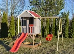 Marimex domeček dětský dřevěný Veranda s houpačkou