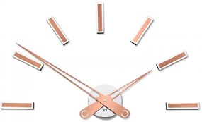 Designové nalepovací hodiny Future Time FT9600CO Modular copper 60cm