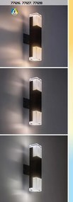 Rabalux Černý zahradní LED sloupek Darvas 7W IP54 60cm CCT 77128