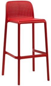 OnaDnes -20% Nardi Červená plastová barová židle Lido 76 cm