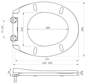 GSI, CLASSIC WC sedátko, Soft Close, bílá/chrom, MSC87CN11