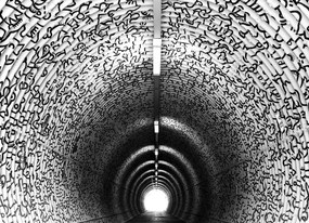 Malvis ® Tapeta Světlo na konci tunelu Vel. (šířka x výška): 216 x 140 cm