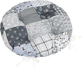 Bellatex Sedák Adéla prošívaný kulatý Šedá 40 cm, (průměr)
