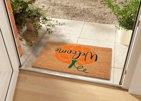 Rohožka Welcome (tekvica) 105665 – na von aj na doma, 45x75, oranžová, chodba / predsieň, Hanse Home