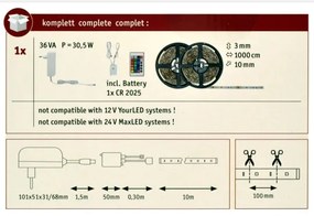 Paulmann 78980 - LED RGB/28W Stmívatelný pásek SIMPLED 10m 230V + DO