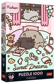 Trefl Puzzle Premium Plus: Pusheen 1000 dílků 48x68,3cm v krabici 27x40x6cm