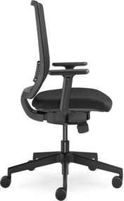 Kancelářská židle LYRA Air s područkami – synchronní mechanika, síť, černá LD Seating