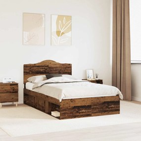 Rám postele Staré dřevo 120 x 190 cm Masivní borové dřevo 3413342