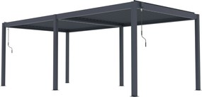 Bioklimatická pergola G21 Austin Premium 6x3 m, antracitová hliníková