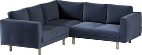 Potah na pohovku IKEA Norsborg rohová 4-místná barva tmavě modrá látka sametová