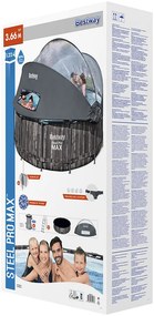 BESTWAY Steel Pro Max Bazénový set 366 x 122 cm, kartušová filtrace + zastřešení 5619K