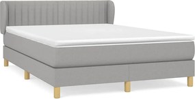 Box spring postel s matrací světle šedá 140 x 200 cm textil 3126965